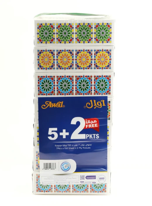 Buy Awal Facial Tissue 2 Ply 150SheetsX7 | Ninja Bahrain