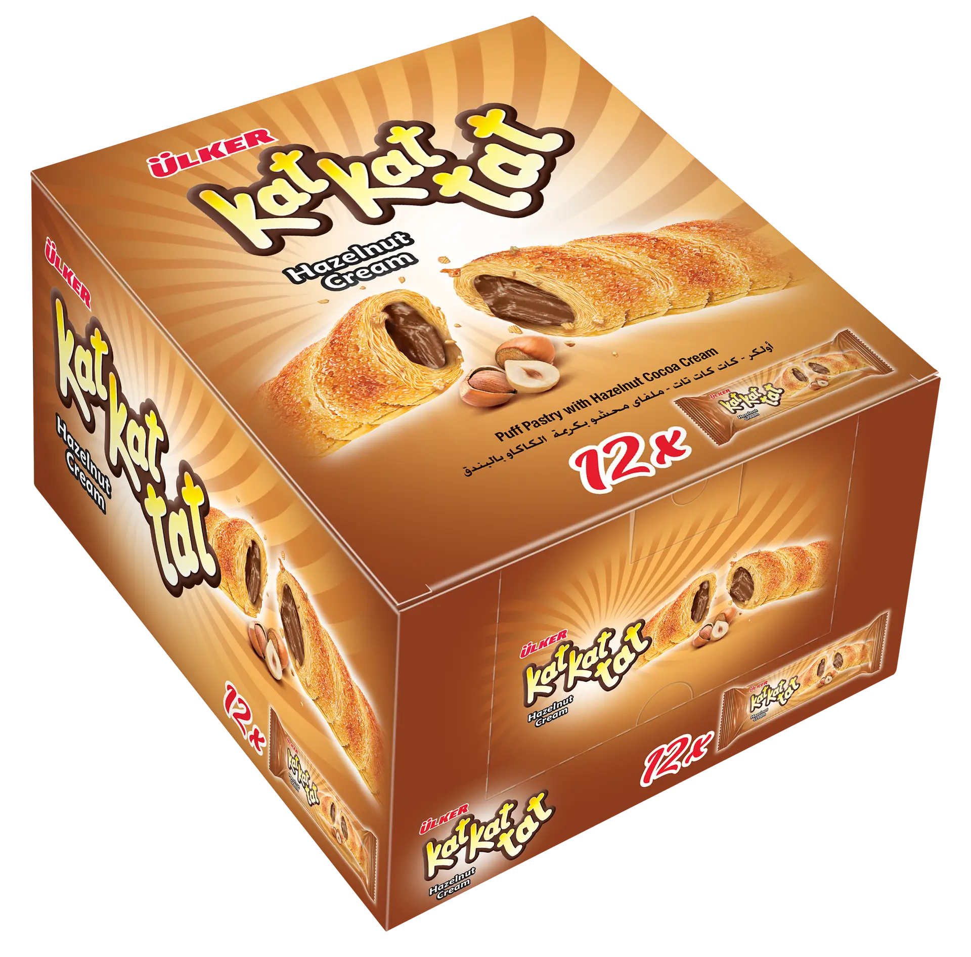 Buy Ulker Kat Kat Tat Wafer Hazelnut Box 12 pcs 24 gm | Ninja Kuwait