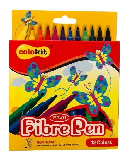 Buy Flexoffice Colokit Fiber Pen 12 Colors | Ninja Bahrain