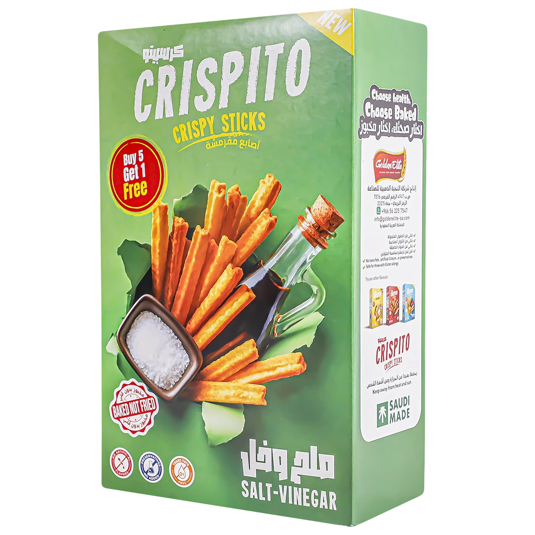 Buy Crispito Crispy Sticks Salt and Vinegar 6 pcs 30 gm | Ninja Saudi ...