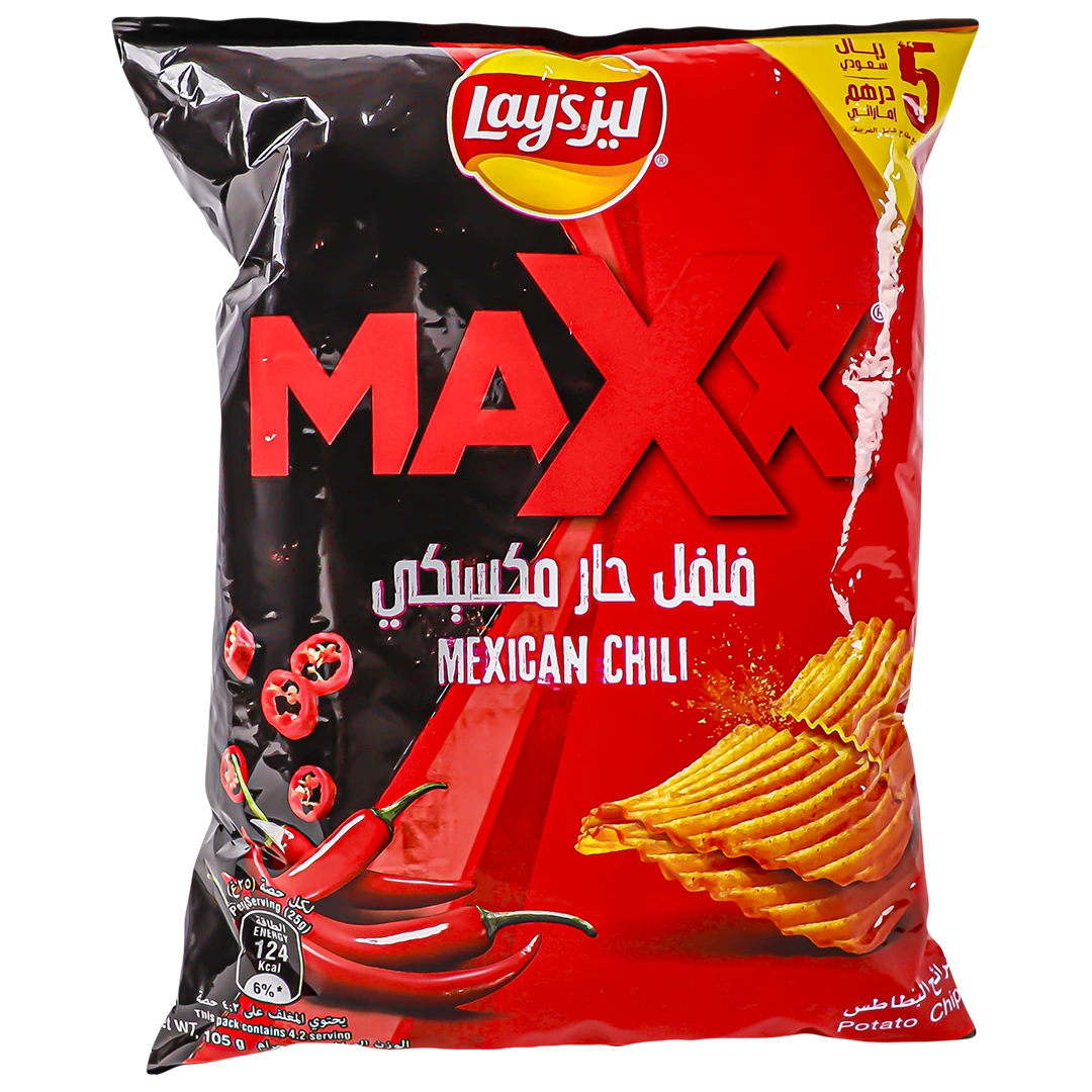 Buy Lay's Maxx Mexican Chili Potato Chips 105 gm | Ninja Saudi Arabia