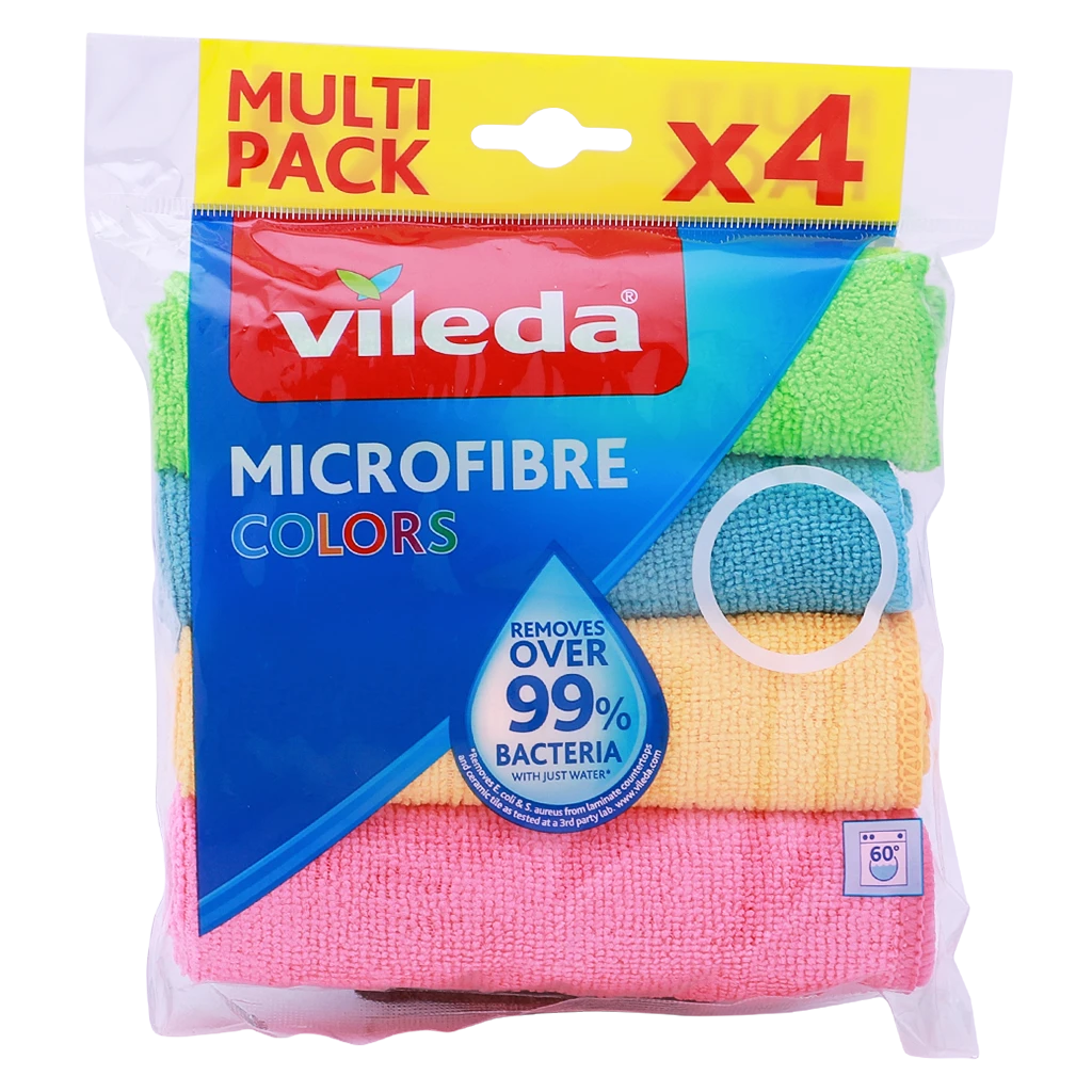 Buy Vileda Microfiber Colors All Purpose Wiping Cloth Pack 4 pcs ...
