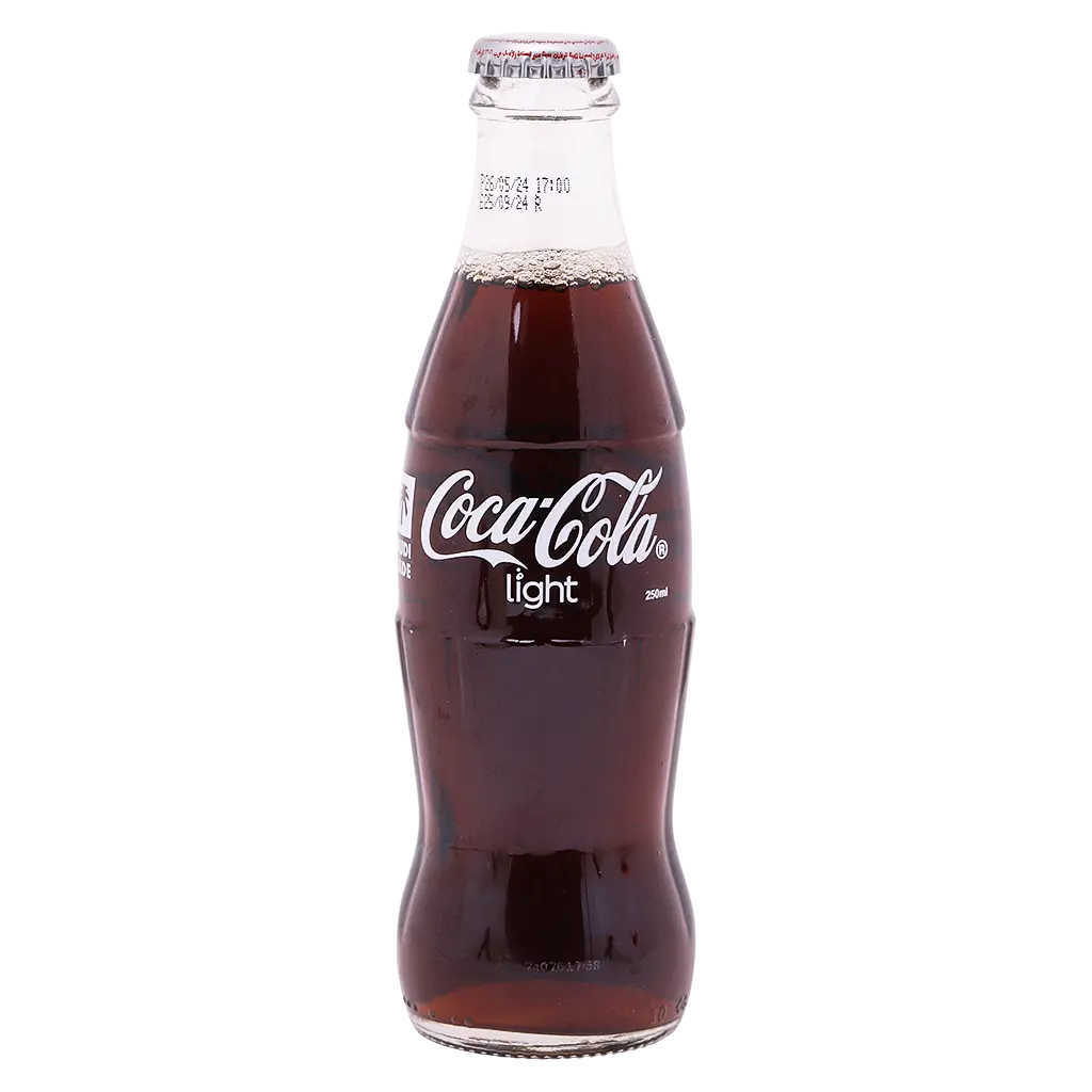 Buy Coca Cola Light Soft Drink Glass Bottle 250 ml | Ninja Qatar