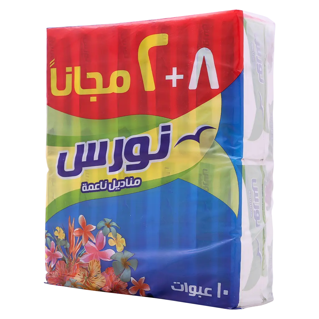 Buy Nawras Facial Tissue 160 Sheets 10 Pcs | Ninja Saudi Arabia