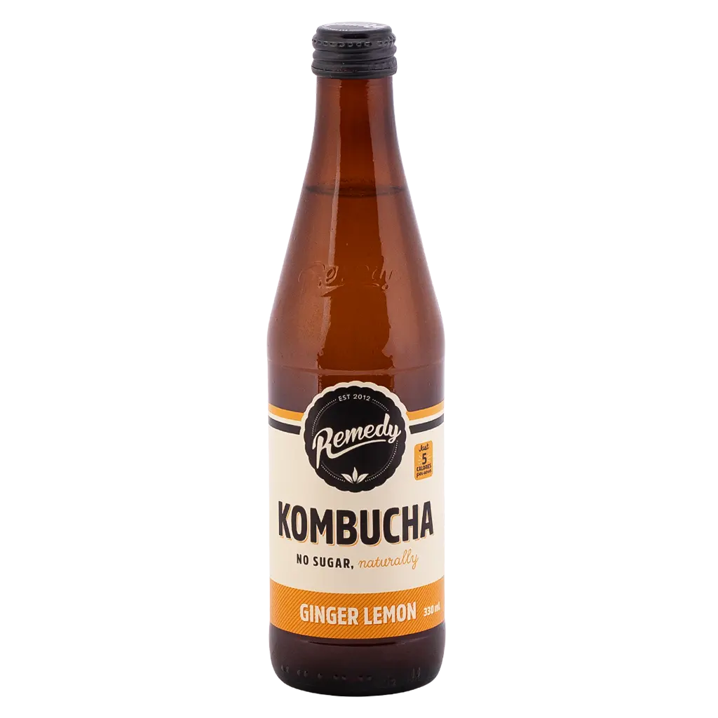 Buy Organic Larder Kombucha Ginger Lemon No Sugar 330 ml | Ninja Saudi ...