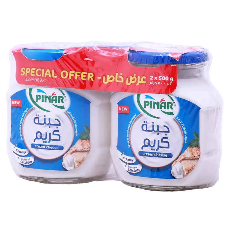 Buy Pinar Analogue Spreadable Cream Cheese 2 pcs 500 gm | Ninja Saudi ...