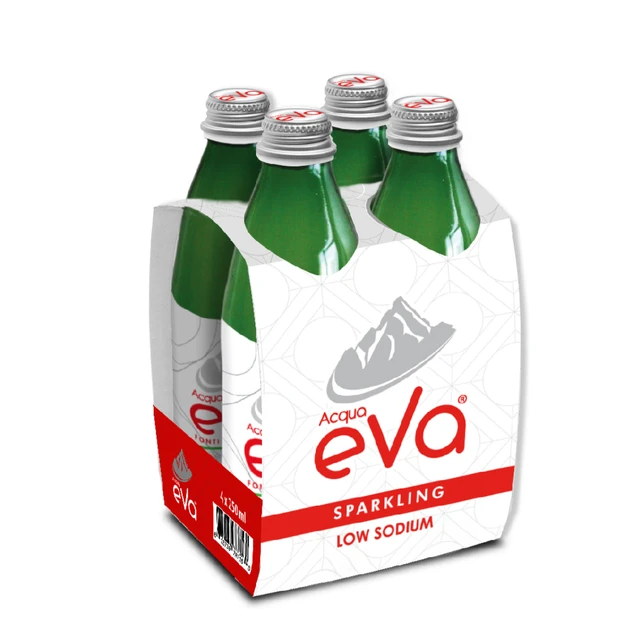 Buy Acqua EVA Sparkling Water Glass Bottl 4 Pcs 250 ml | Ninja Kuwait