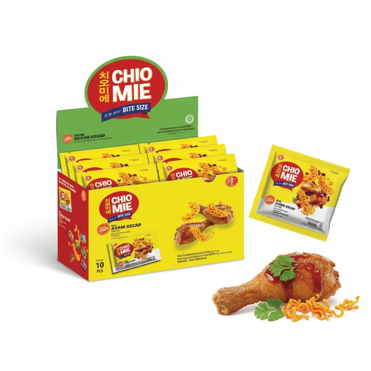 Buy Chio Mie Korean Snack Chicken Flavor 10 pcs 15 gm | Ninja Kuwait