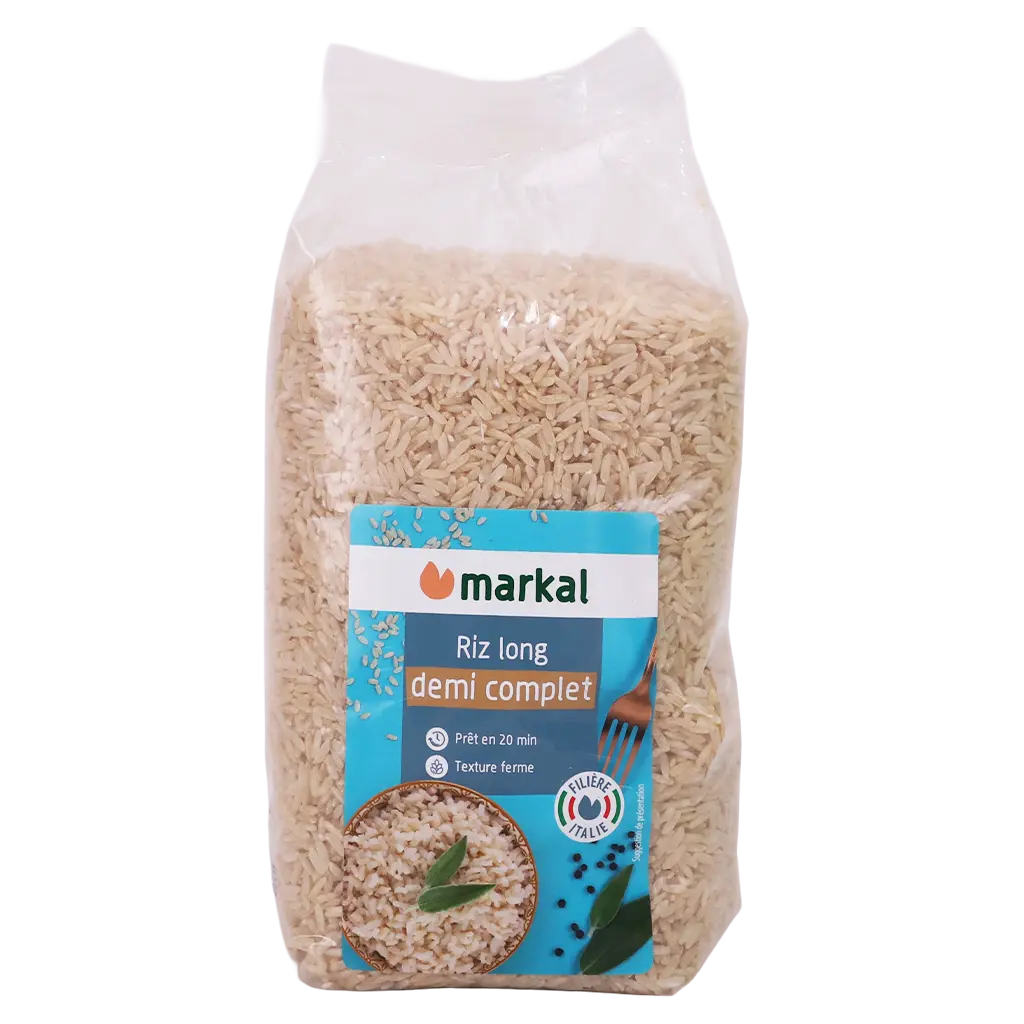 Buy Markal organic semi white rice long grain 1 kg | Ninja Saudi Arabia