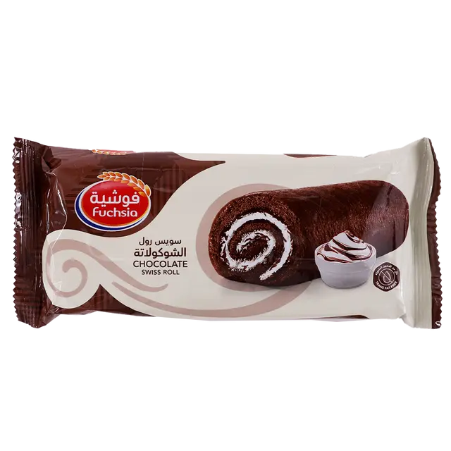 Buy Fuchsia Chocolate Swiss Roll 60 gm | Ninja Saudi Arabia