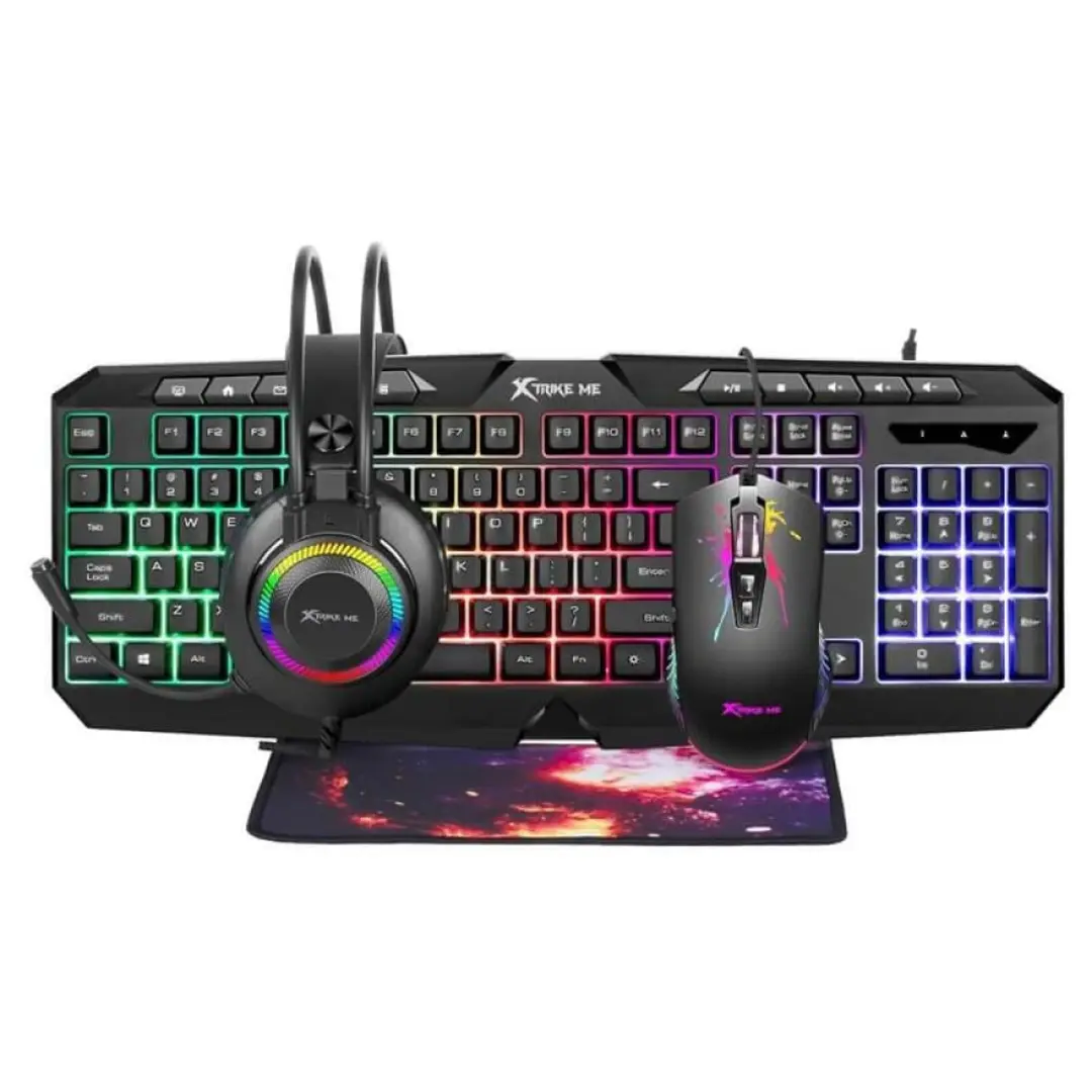 Buy Vendas Xtrike Me Cmx-410 En Wired 4-In-1 Keyboard Mouse Headset And ...
