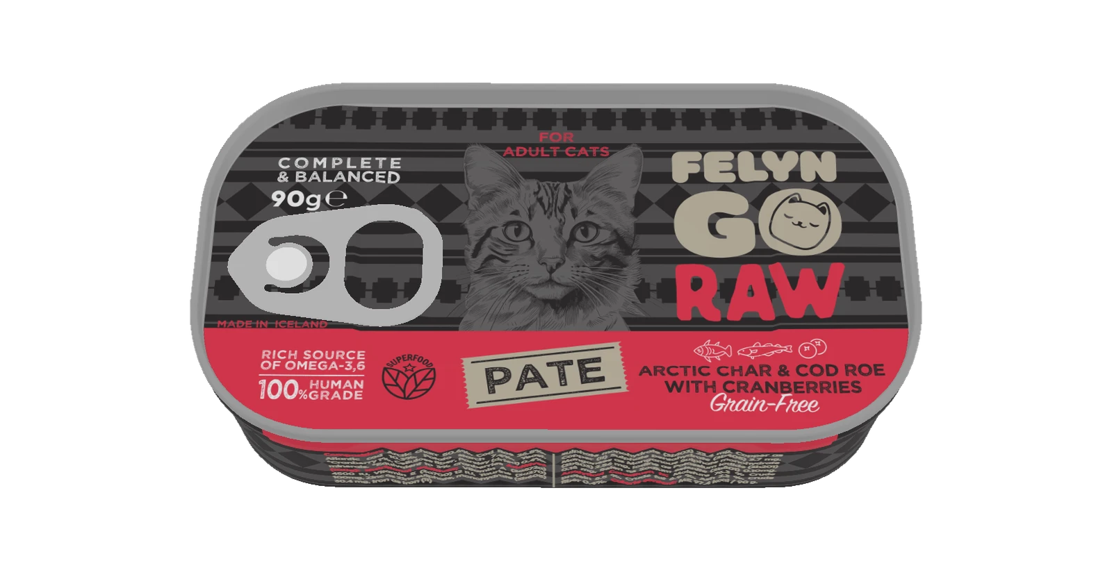 Buy Felyn Go Raw C&B Arctic Char & Cod Roe With Cranberries Pate For ...